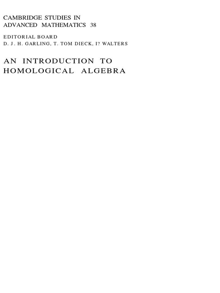 Homological Algebra | PDF