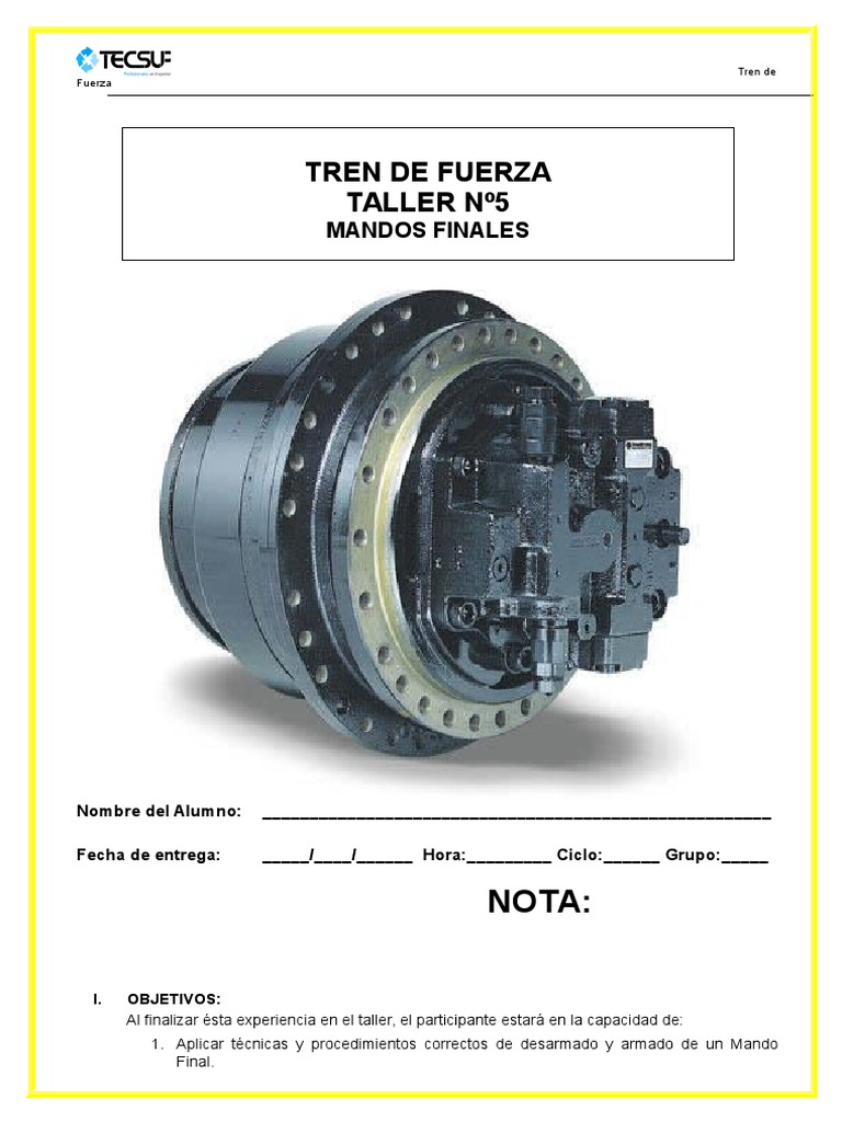 Guía N°5 Mando Final | PDF | Herramientas | Engranaje
