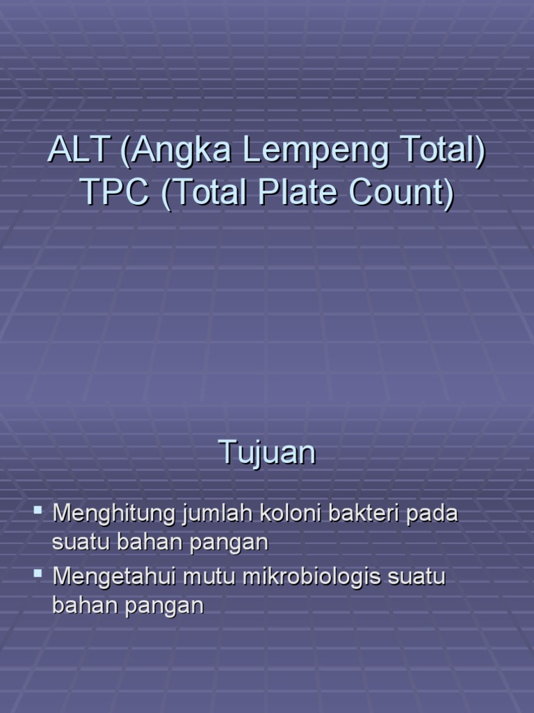 ALT (Angka Lempeng Total) | PDF