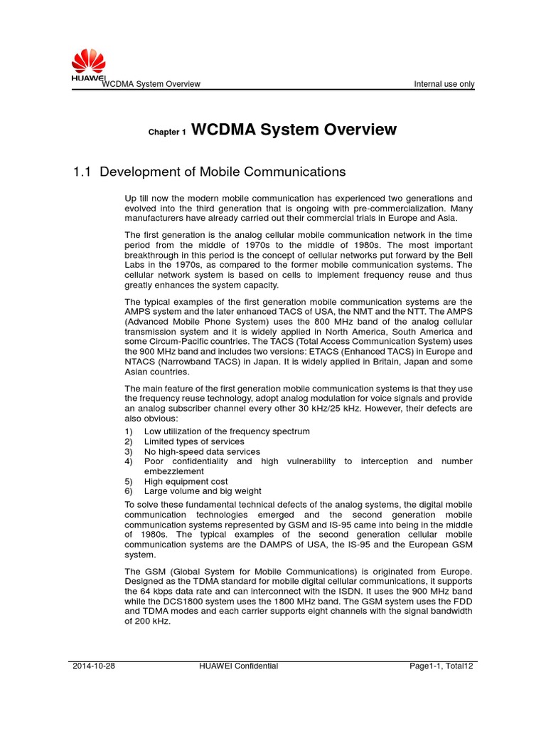 Huawei WCDMA System Overview Course | PDF | 3 G | General Packet Radio ...