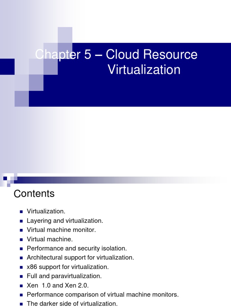 Cloud Resource Virtualization | PDF | Virtual Machine | Operating System