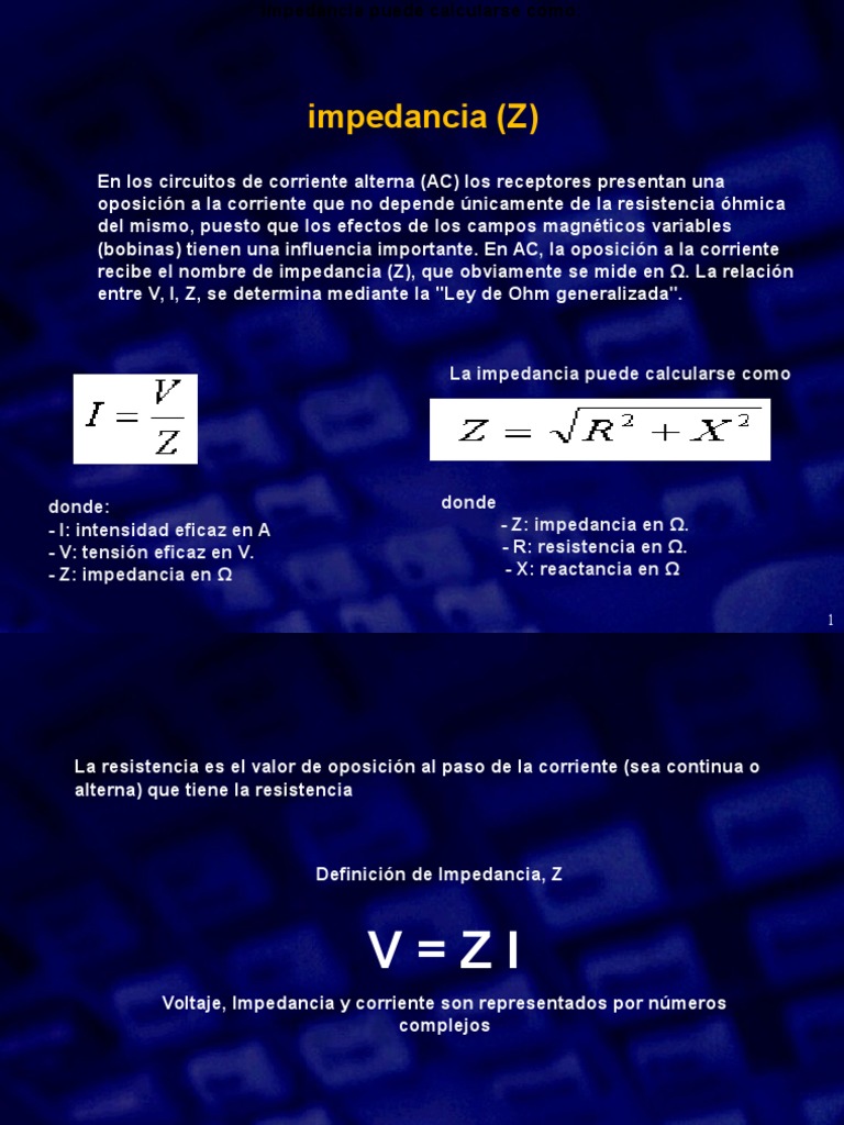Impedancia Electrica | PDF | Impedancia eléctrica | Inductor