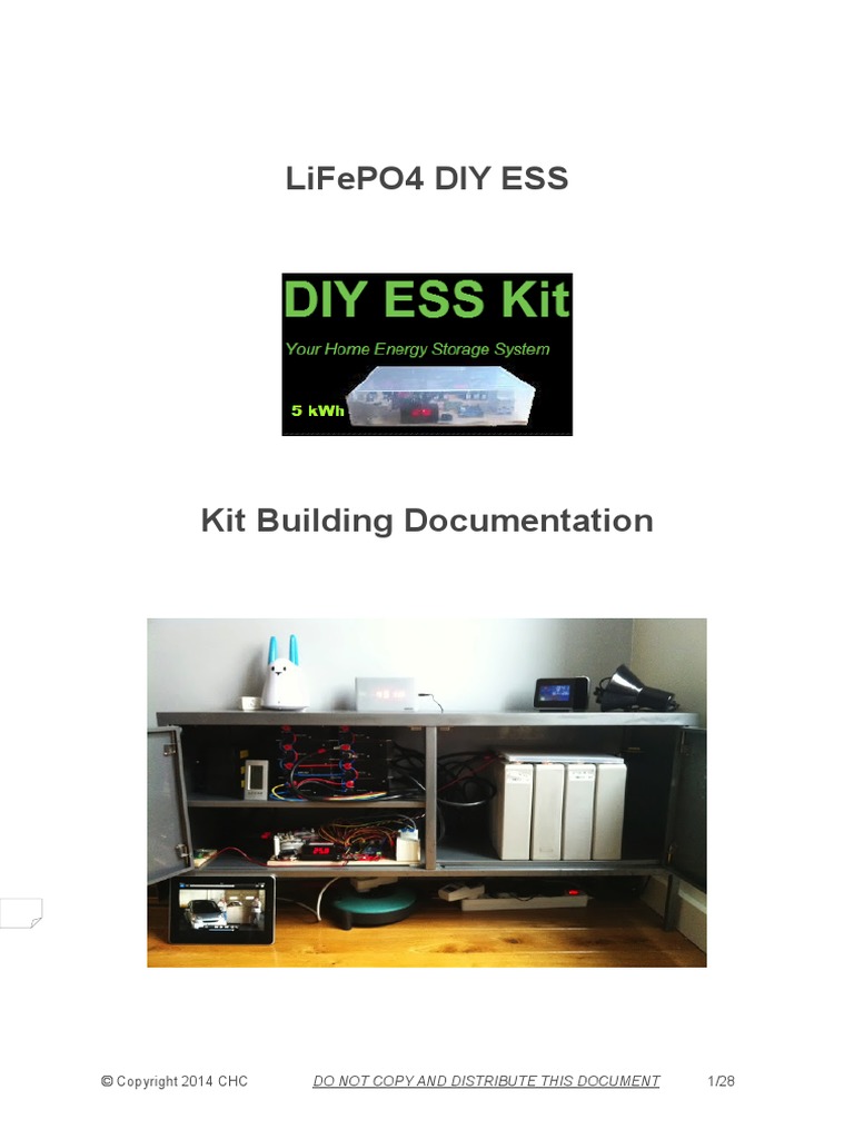 LiFePO4 DIY ESS - Kit Building Documentation | PDF | Electrical ...