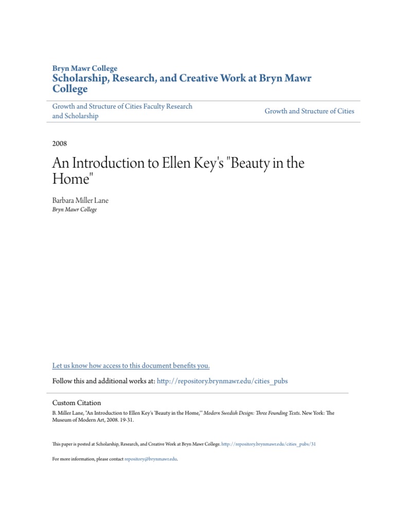 Ellen Key's Aesthetic Philosophy Explained | PDF | Sweden | Aesthetics