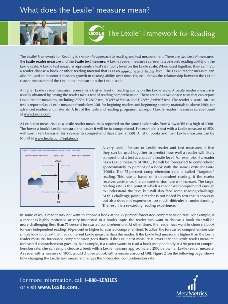 What Does The Lexile Measure Mean | PDF | Reading Comprehension ...