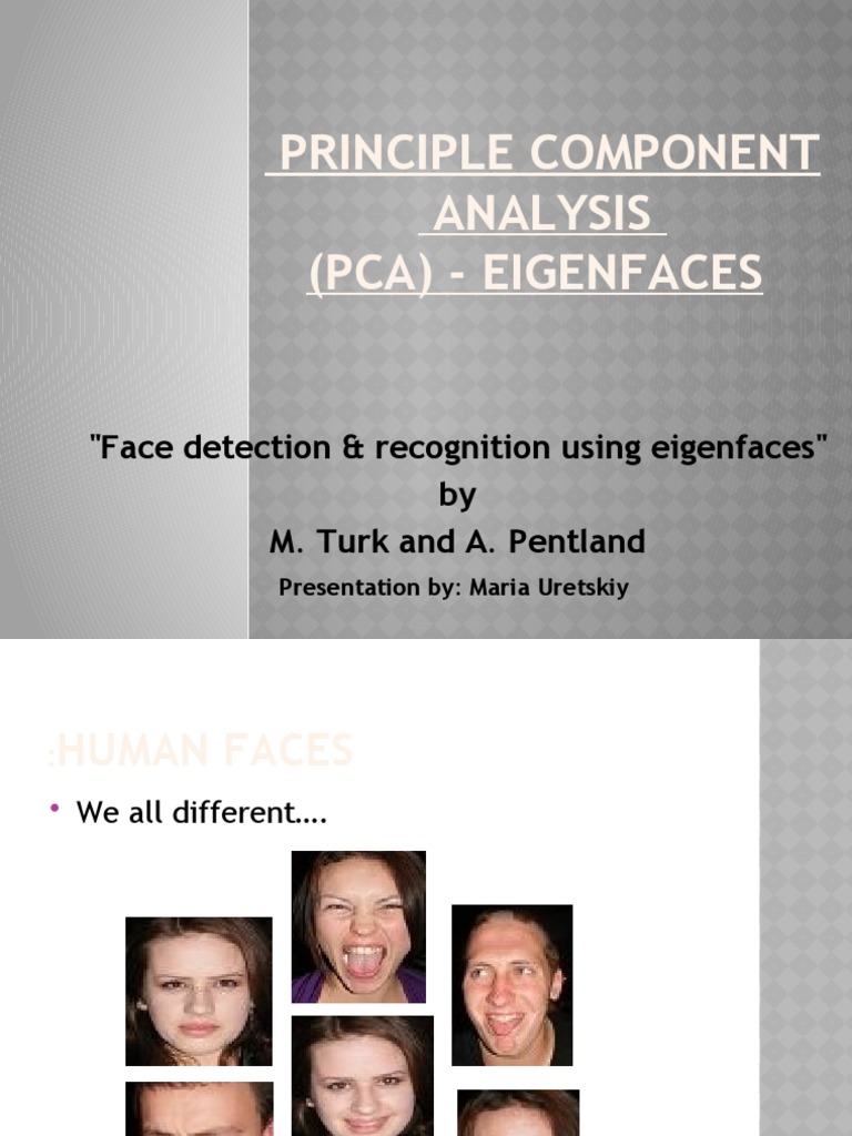Principle Component Analysis (Pca) - Eigenfaces | PDF | Principal Component Analysis ...