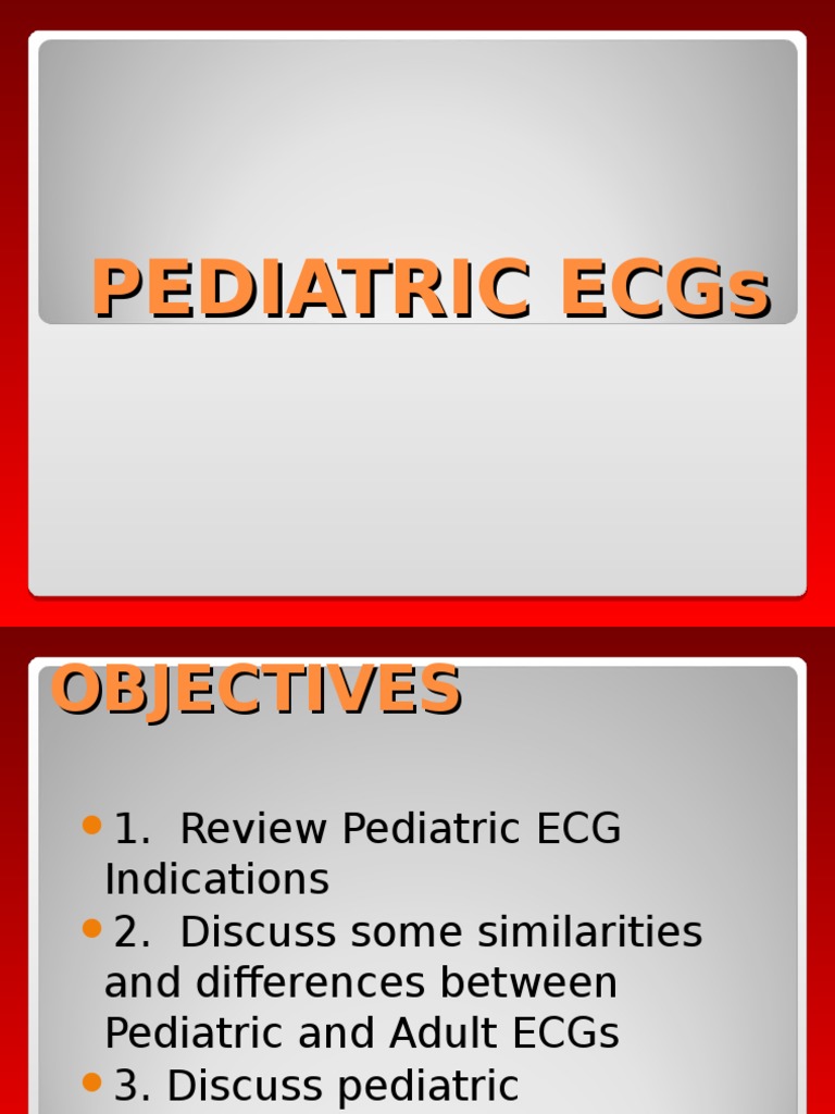 Pediatric ECG Interpretation Guide | PDF | Electrocardiography ...