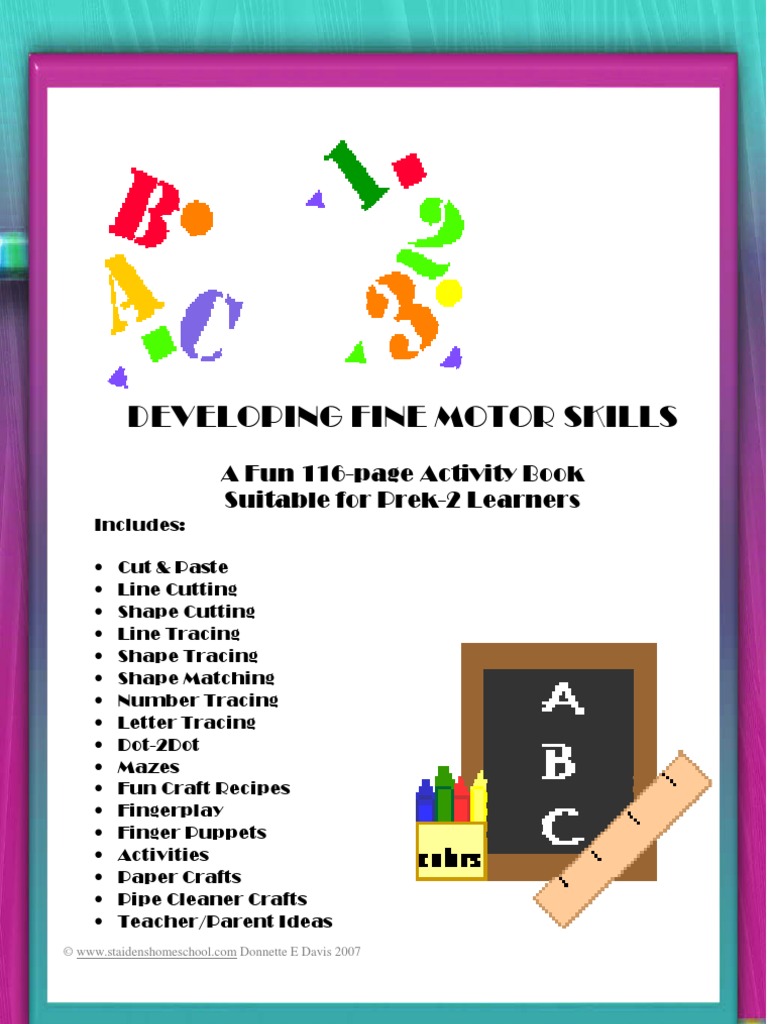 Fine Motor Skills Activity Book by Donnette E Davis, ST Aiden's ...