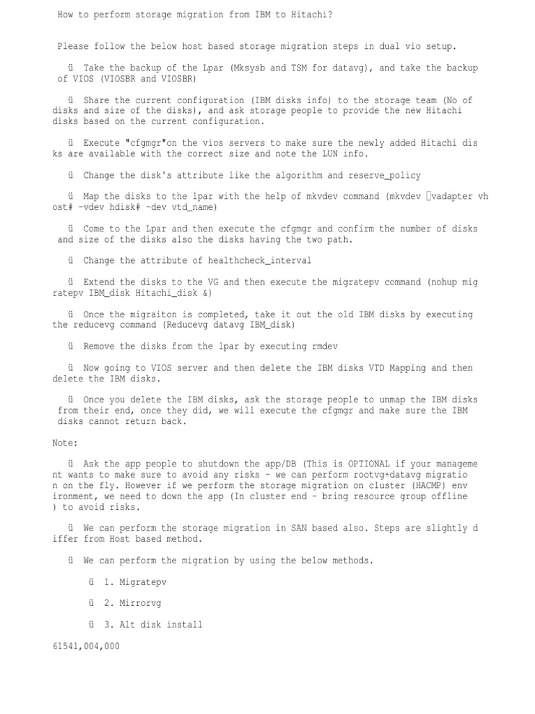 AIX Migration Steps7 | PDF | File System | Kernel (Operating System)