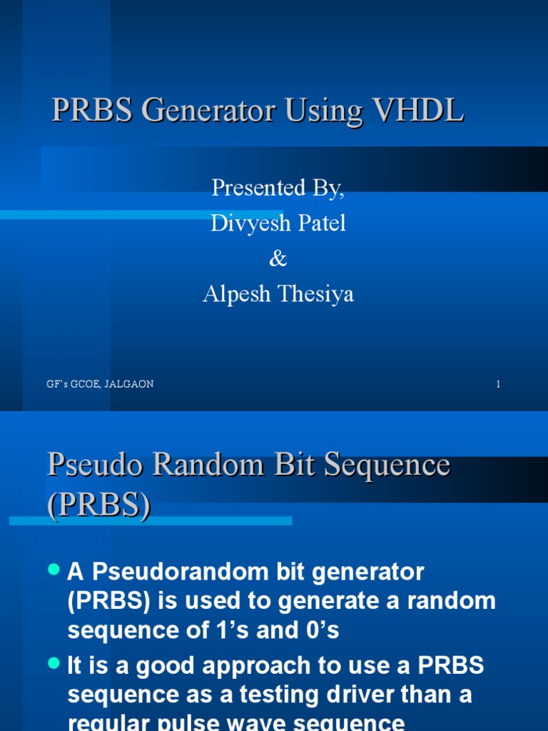 PRBS Generator Using VHDL | PDF | Computing | Theoretical Computer Science
