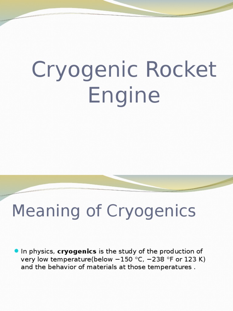 Cryogenic Rocket Engine | PDF | Rocket Engine | Liquid Propellant Rocket