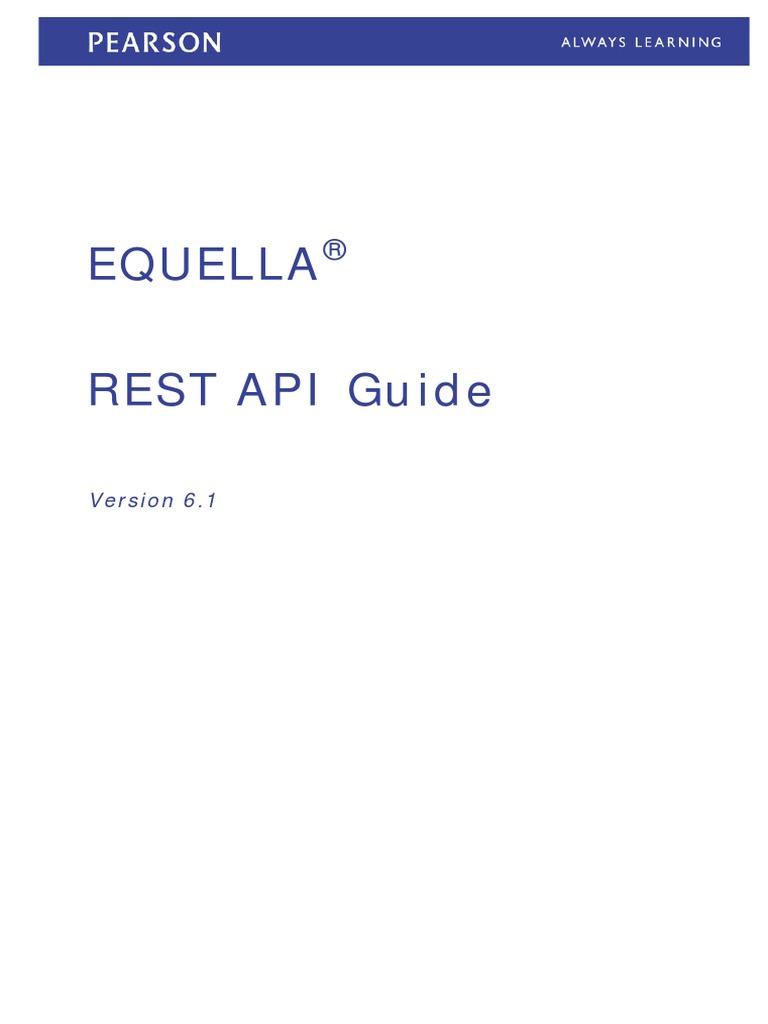 Equella 6.1 Rest API Guide | PDF | Computer File | Application Programming Interface