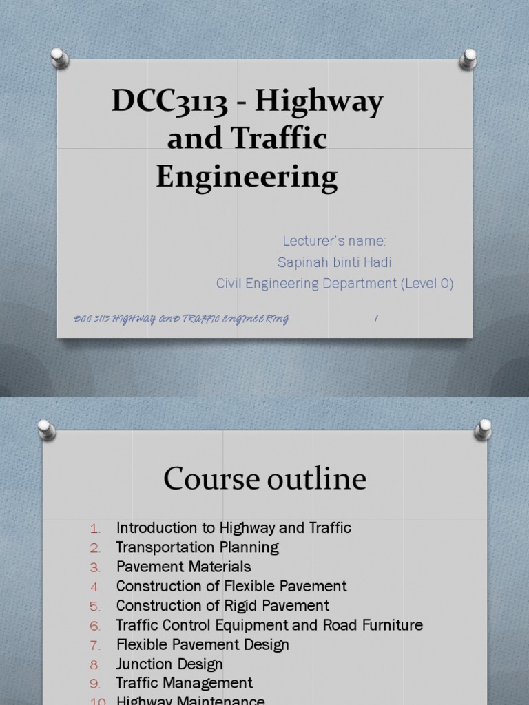 Highway and Traffic Engineering Course | PDF | Road | Road Transport