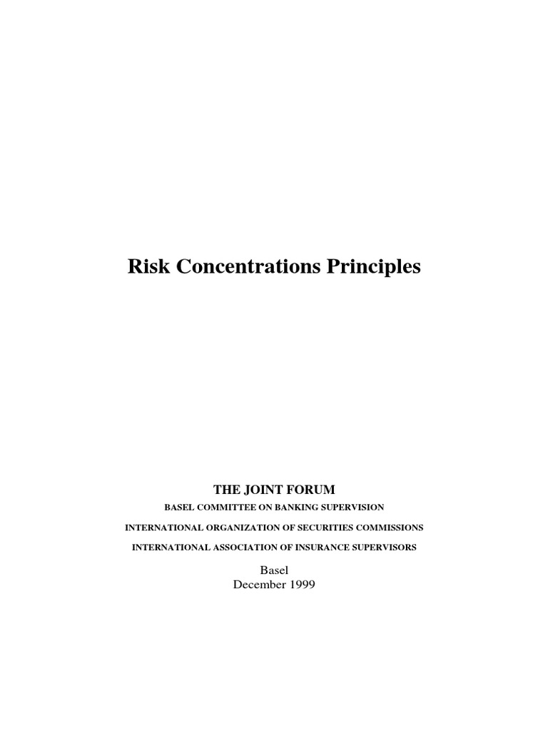 Risk Concentrations Principles | PDF | Risk | Insurance