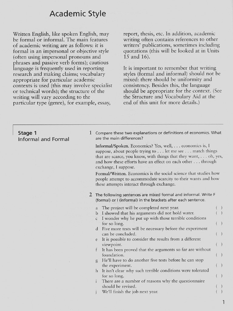 Academic Style | PDF