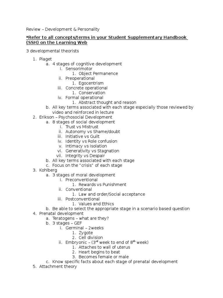 Developmental Theories & Personality Insights | PDF