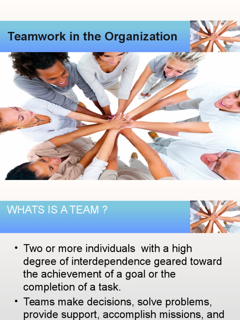 Teamwork in The Organization | PDF | Career & Growth