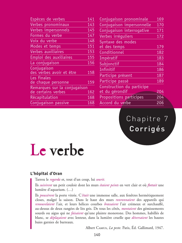 Le Verbe - Grammaire - Exercices | PDF | Sujet (Grammaire) | Pronom