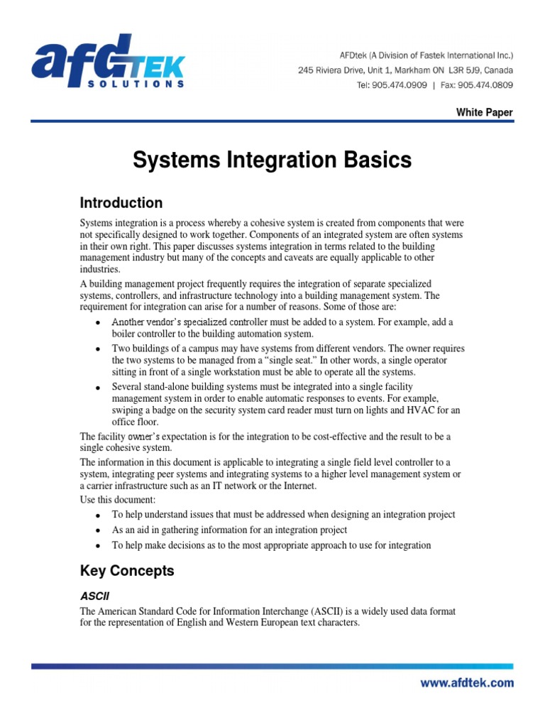 Building Management Systems Integration | PDF | Application Programming ...
