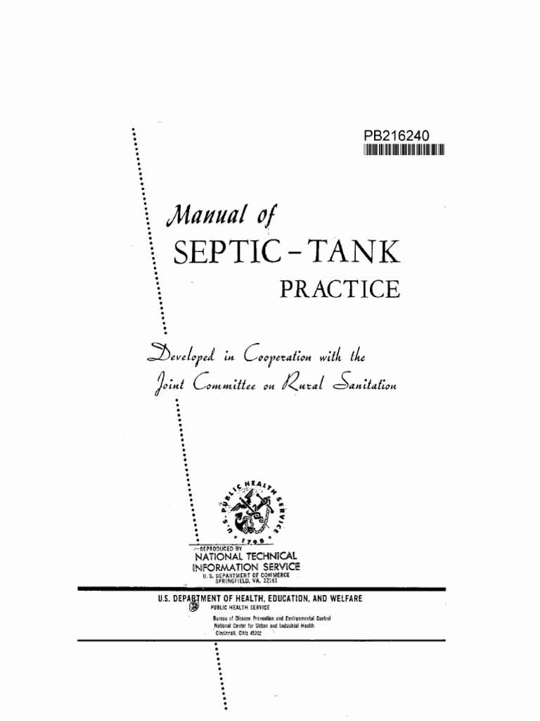Manual of Septic Tank Practice | PDF | Sewage | Sewage Treatment