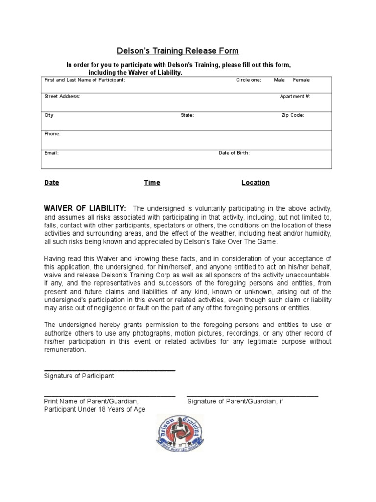 Waiver Delson Training 1 | PDF