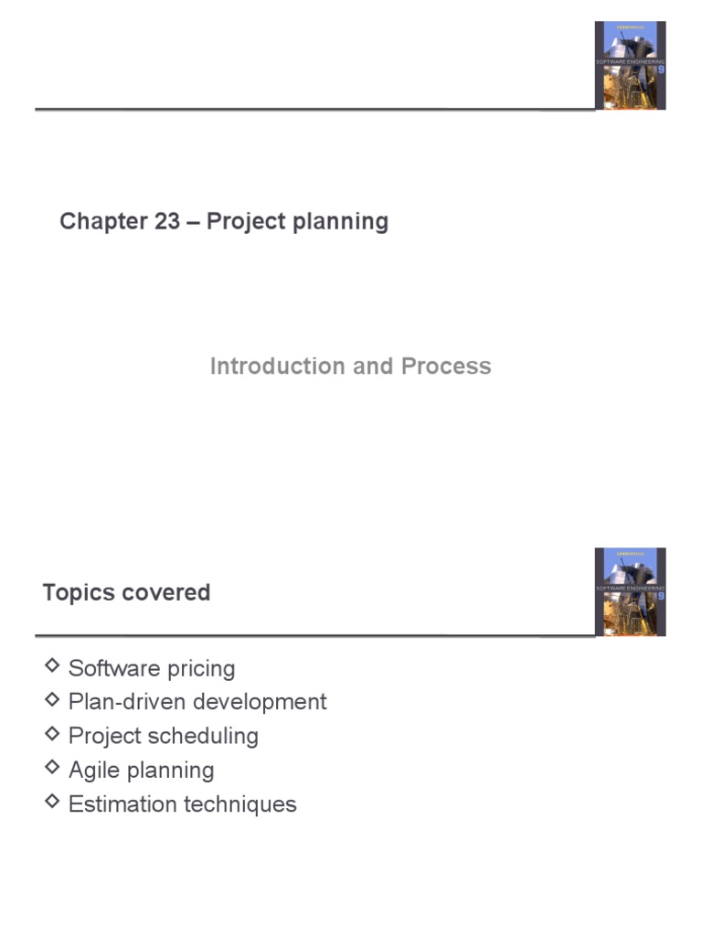 Chapter 23 - Project Planning: Introduction and Process | PDF | Product ...
