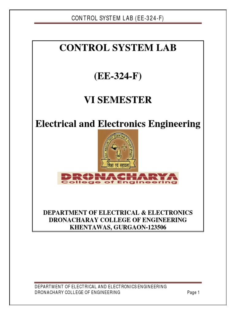 Control System Lab EE-324-F | PDF | Programmable Logic Controller | Control System