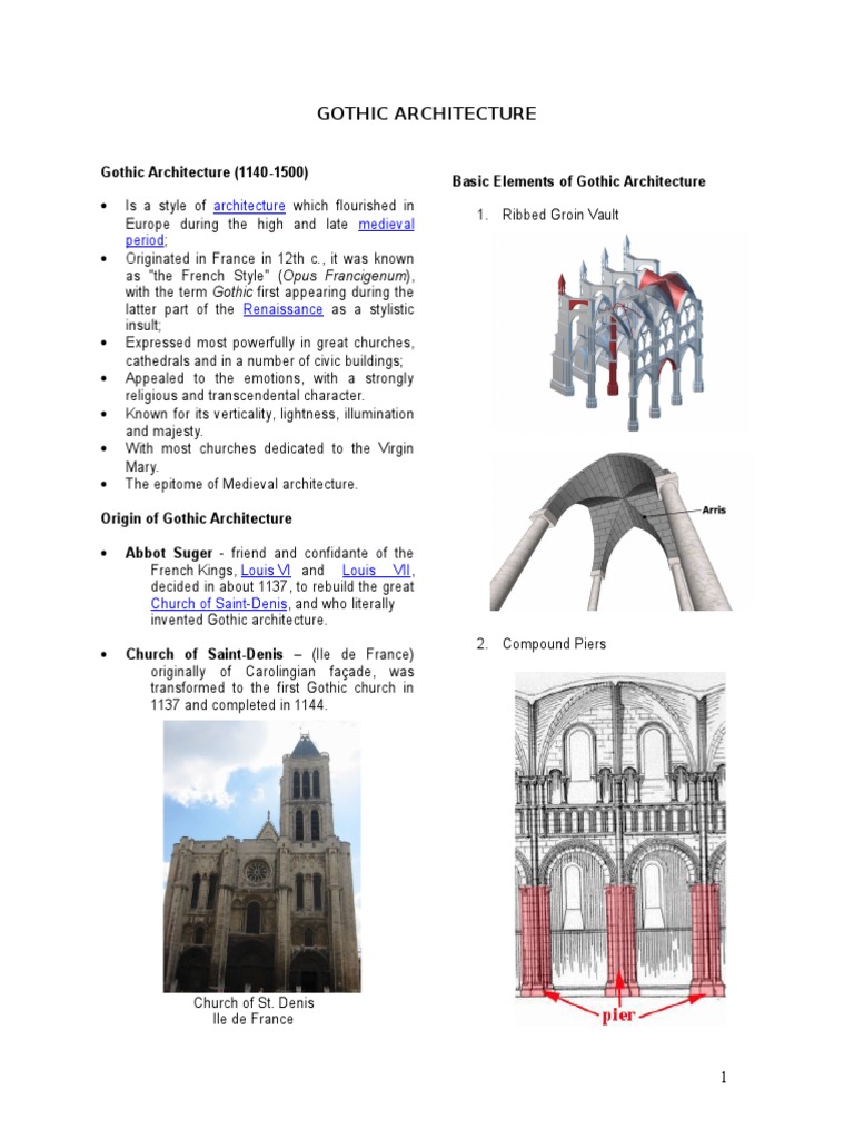 Key Elements of Gothic Architecture | PDF