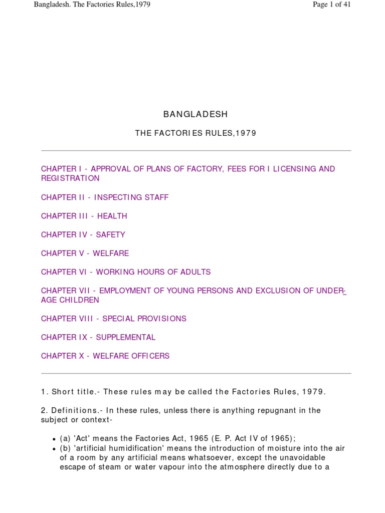 Factory Rules 1979 PDF | PDF | Stairs | Crane (Machine)