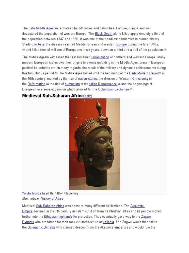 Medieval Sub-Saharan Africa | PDF | Asia | East Asia