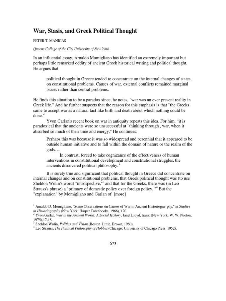 War Stasis | PDF | Ancient Greece | Sparta