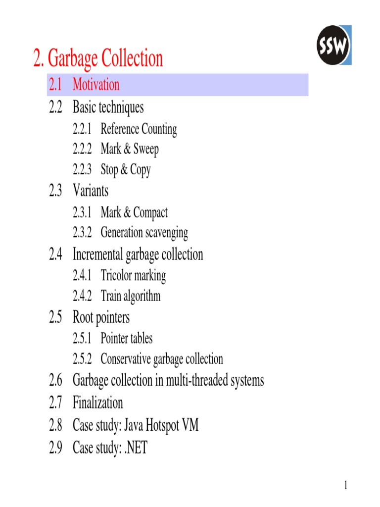 02 Garbagecollection Pdf Pointer Computer Programming C Programming Language 5883