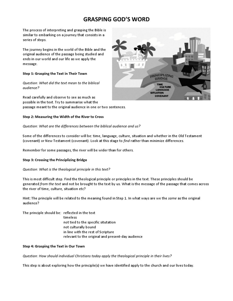 Steps to Grasping God's Word | PDF