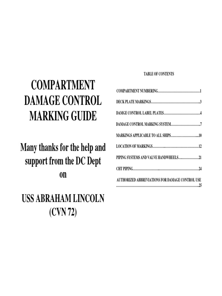Damage Control Marking Guide | Energy And Resource | Nature | Free 30 ...