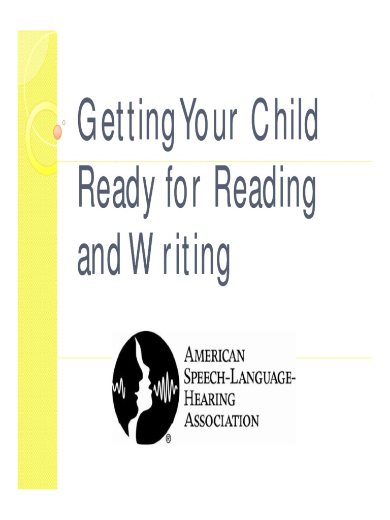 Getting Your Child Ready | PDF | Reading (Process) | Linguistics