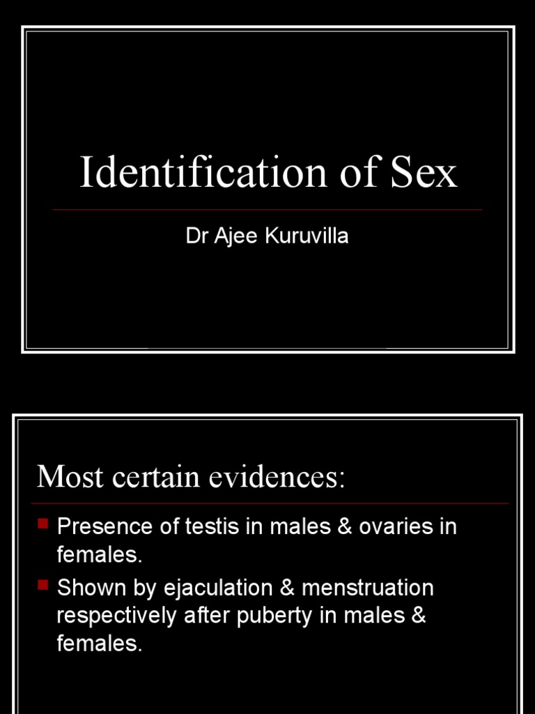 Identification Of Sex Pdf Pelvis Sex Organ