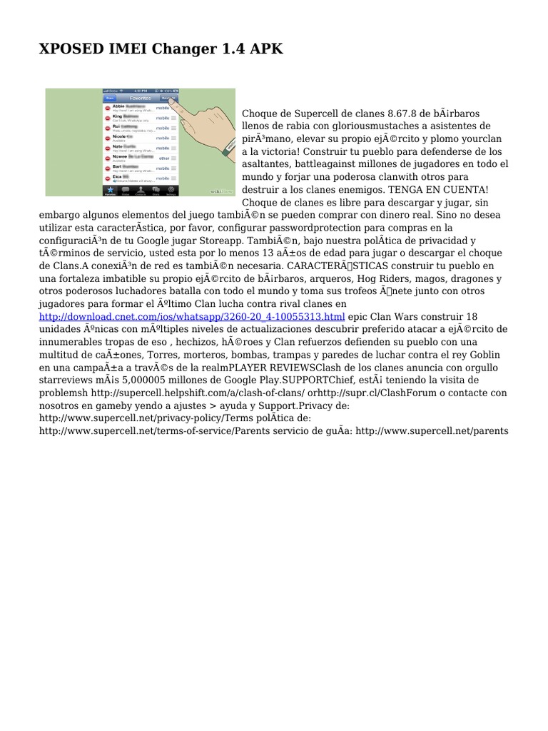 XPOSED IMEI Changer 1.4 APK | PDF