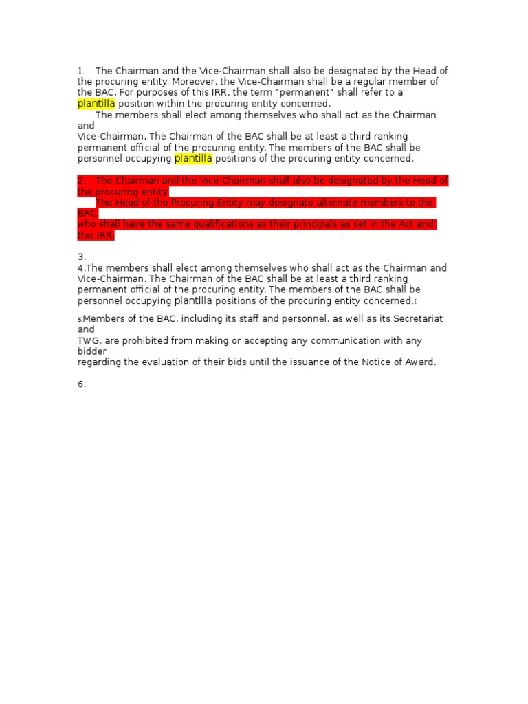 BAC Roles and Designations Guide | PDF