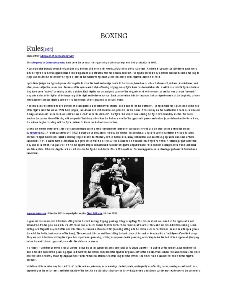 Boxing Rules: Marquess of Queensberry Rules Marquess of Queensberry ...