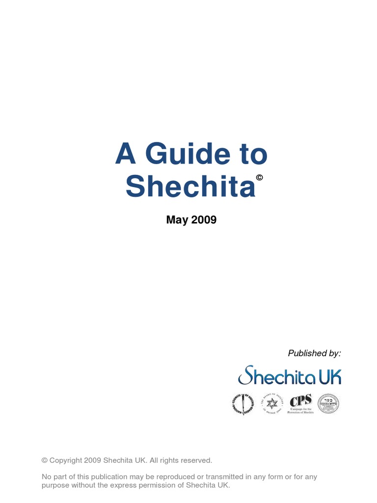 A Guide To Shechita 2009 | PDF | Animal Slaughter | Halakha