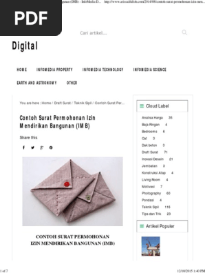 Contoh Surat Izin Imb