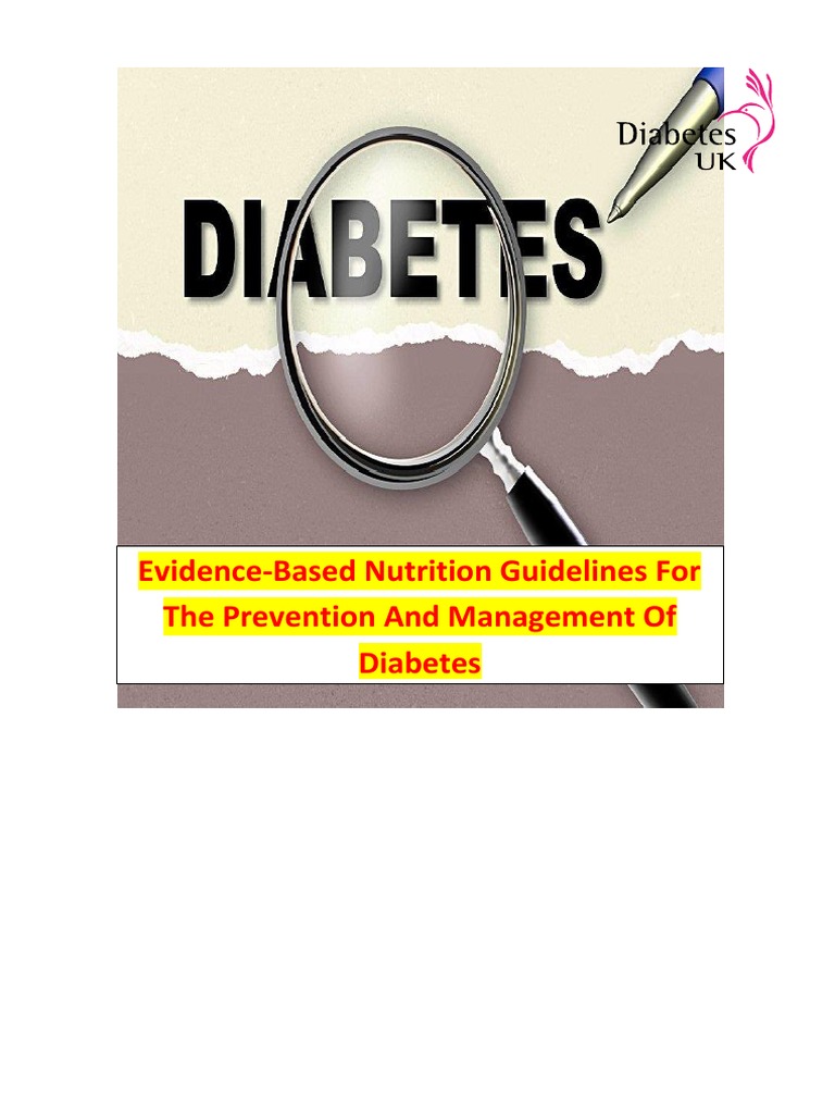 Evidence Based Nutrition Guidelines For The Prevention and Management ...