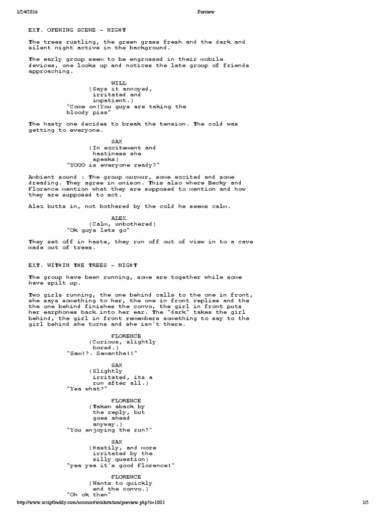 Horror Film Script: The Possessor | PDF | Leisure