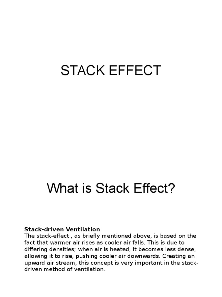 Stack Effect | PDF | Ventilation (Architecture) | Chimney