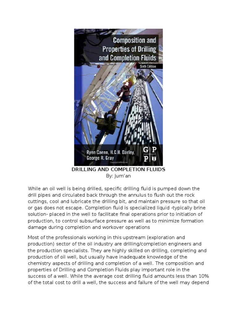 Drilling and Completion Fluids | PDF | Oil Well | Petroleum