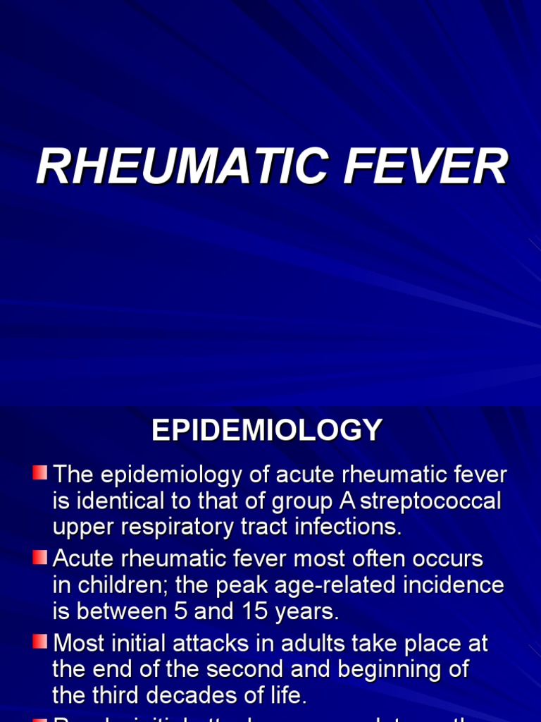 Comprehensive Review of Rheumatic Fever Covering Epidemiology ...