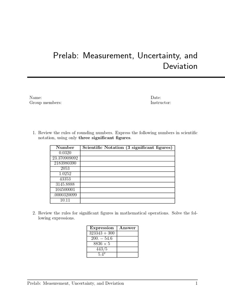 Measurement and Uncertainty in Physics | PDF | Uncertainty ...