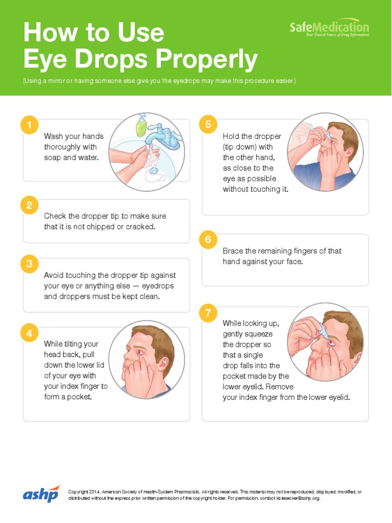 How To Use Eye Drops Properly | PDF
