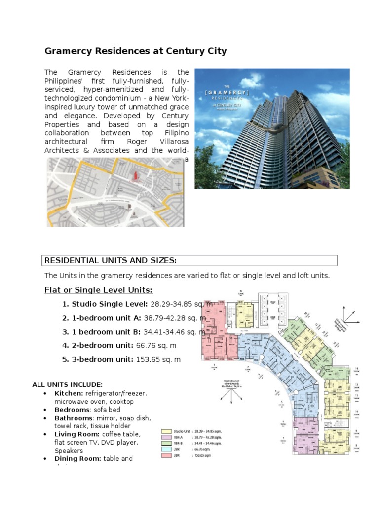 Gramercy Residences Overview and Units | PDF