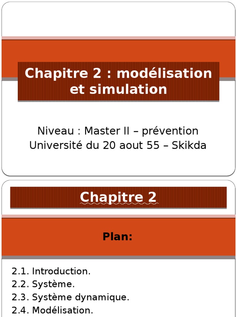 Cours 2 - Modelisation Et Simulation | PDF | Modèle mathématique ...